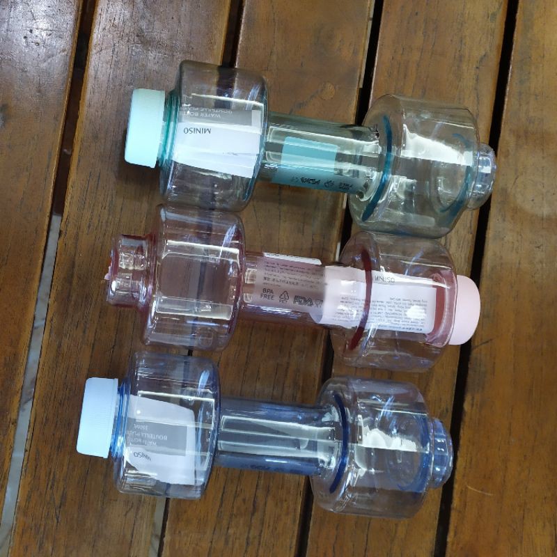 Miniso BOTTLE WATER DUMBBELL 550ML Drinking WATER BOTTLE Shape DUMBELL ...