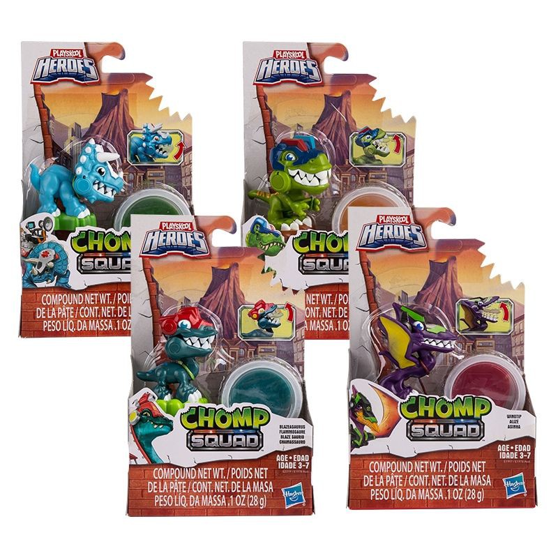 Playskool Heroes Chomp Squad Troopersaurus Doc Top Blazeasaurus Wingtip ...