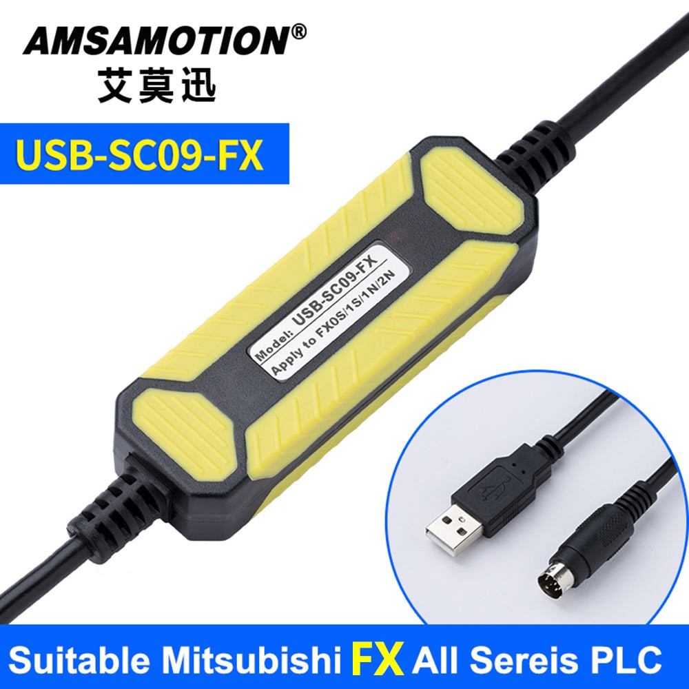 USB-SC09-FX For Mitsubishi PLC Programming Cable Compatible FX-USB-AW ...