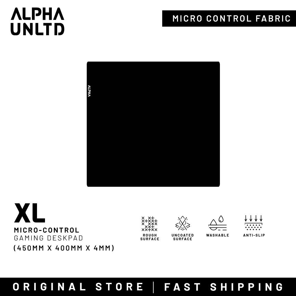 Alpha Unltd Gaming Mousepad XL | MICRO-CONTROL | (450x400x4mm) | (Rough ...