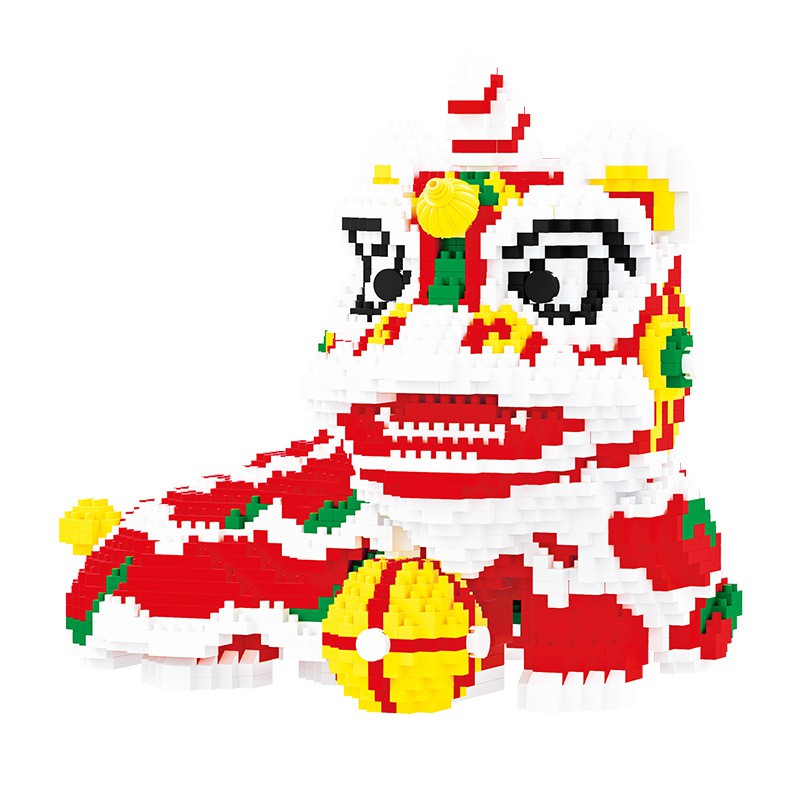Nano Blocks Lion Dance Building Blocks Chinese New Year Highly Restored ...