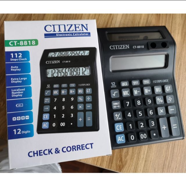 Dual Screen Calculator 12 Digits with check and Correct | Shopee ...