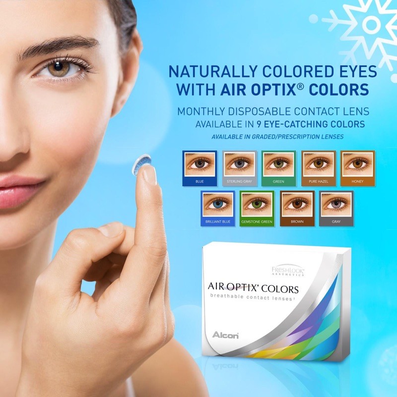 Air Optix Colors Silicone Hydrogel Breathable Soft Contact lens ...