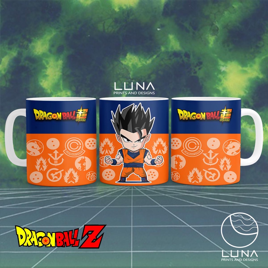Dragon ball chibi Mug Collection Goku, Gohan, Cell, Brolly, Beerus ...