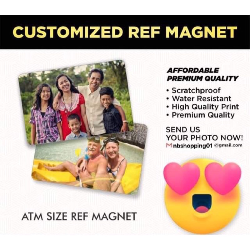 Photo Cards Personalized Customized Ref Magnet ATM Size Cute | Shopee ...