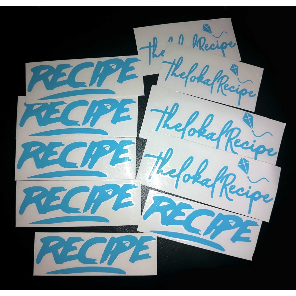 Recipe Sticker The Lokal Recipe Windshield Visor Cut Out Sticker ...
