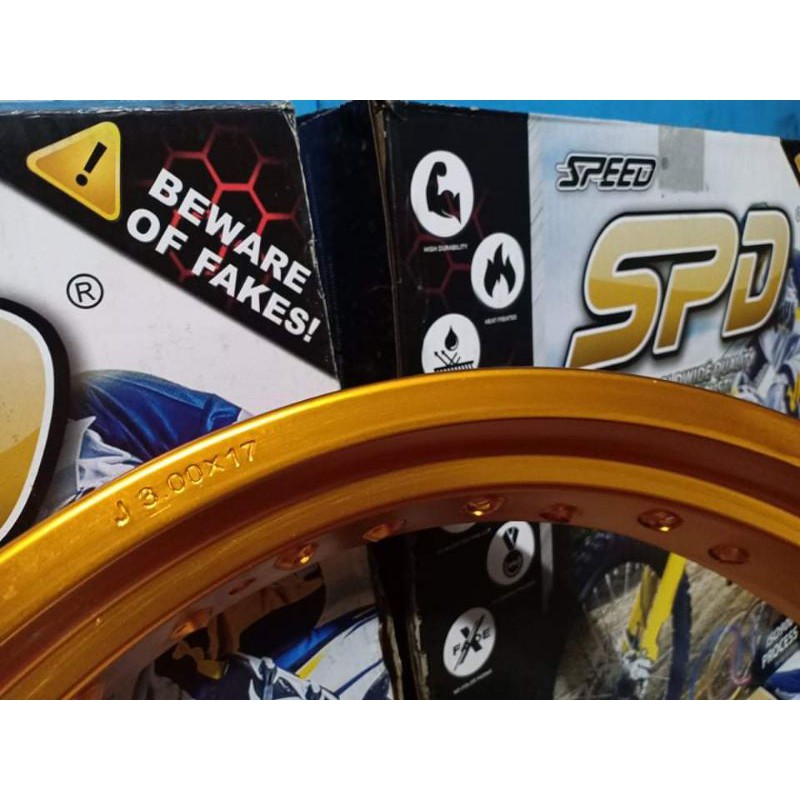 Rims 3.00-17 GOLD / 36 holes (SPD Racing) | Shopee Philippines