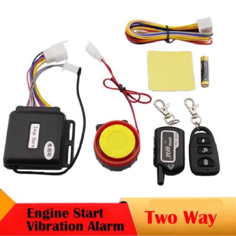 Motorcycle J2 RACING 2 WAY ALARM SYSTEM REMOTE CONTROL VIBRATION ALARM ...