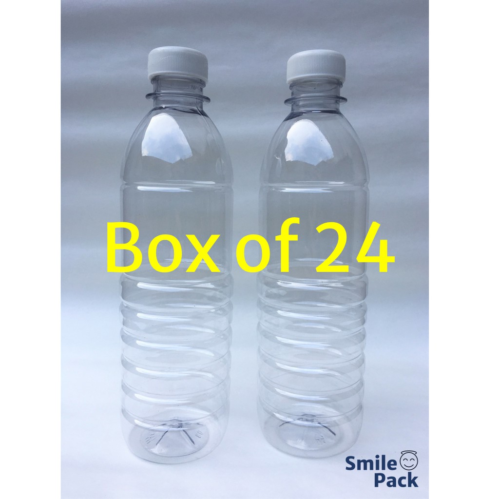 500ml PET Plastic Bottle with Caps and STICKER 500 ml - BOX of 24 pcs ...