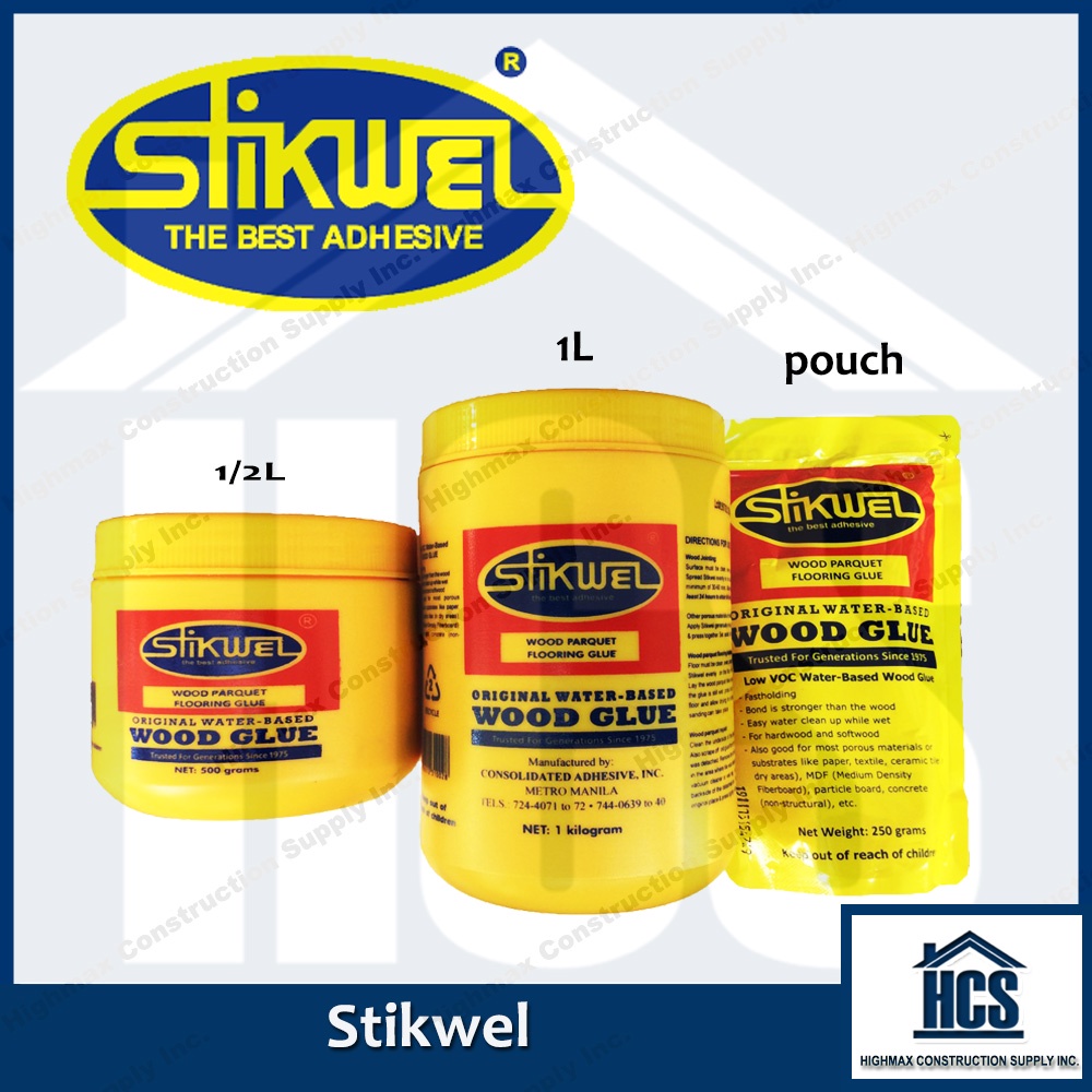 Stikwel Wood Parquet Flooring Glue (Size: 250g, 500g, and 1kg) | Shopee ...