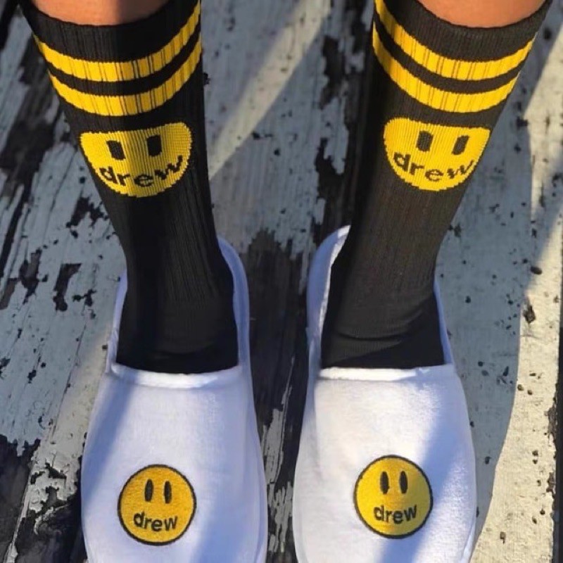 Iconic Socks Smile Justin Bieber Drew House Logo Hype Mid Cut | Shopee ...