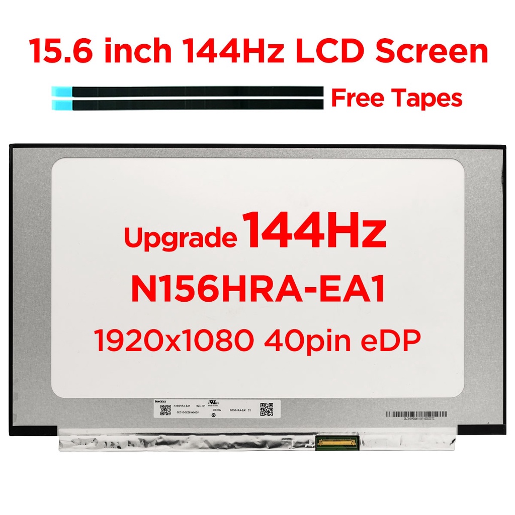 15.6 Inch IPS 144Hz Laptop LCD Screen N156HRA-EA1 Fit LM156LF2F01 ...