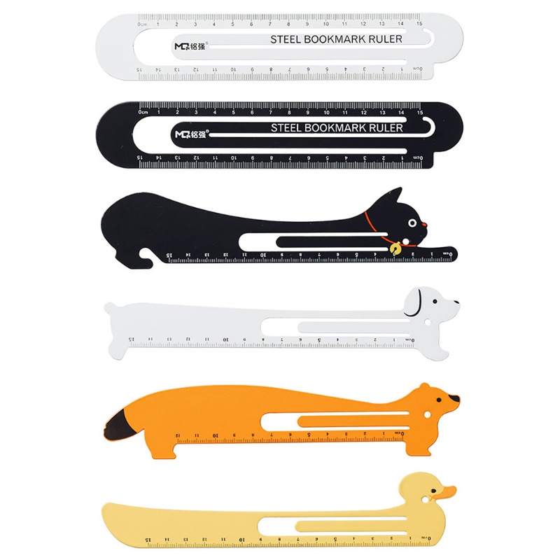 love* Cartoon Metal Bookmark Ruler Book Holder Clip Measuring Scale ...