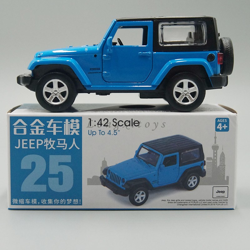 1:42 Diecast Car Model Toy Jeep Wrangler Rubicon SUV Pull Back Car ...
