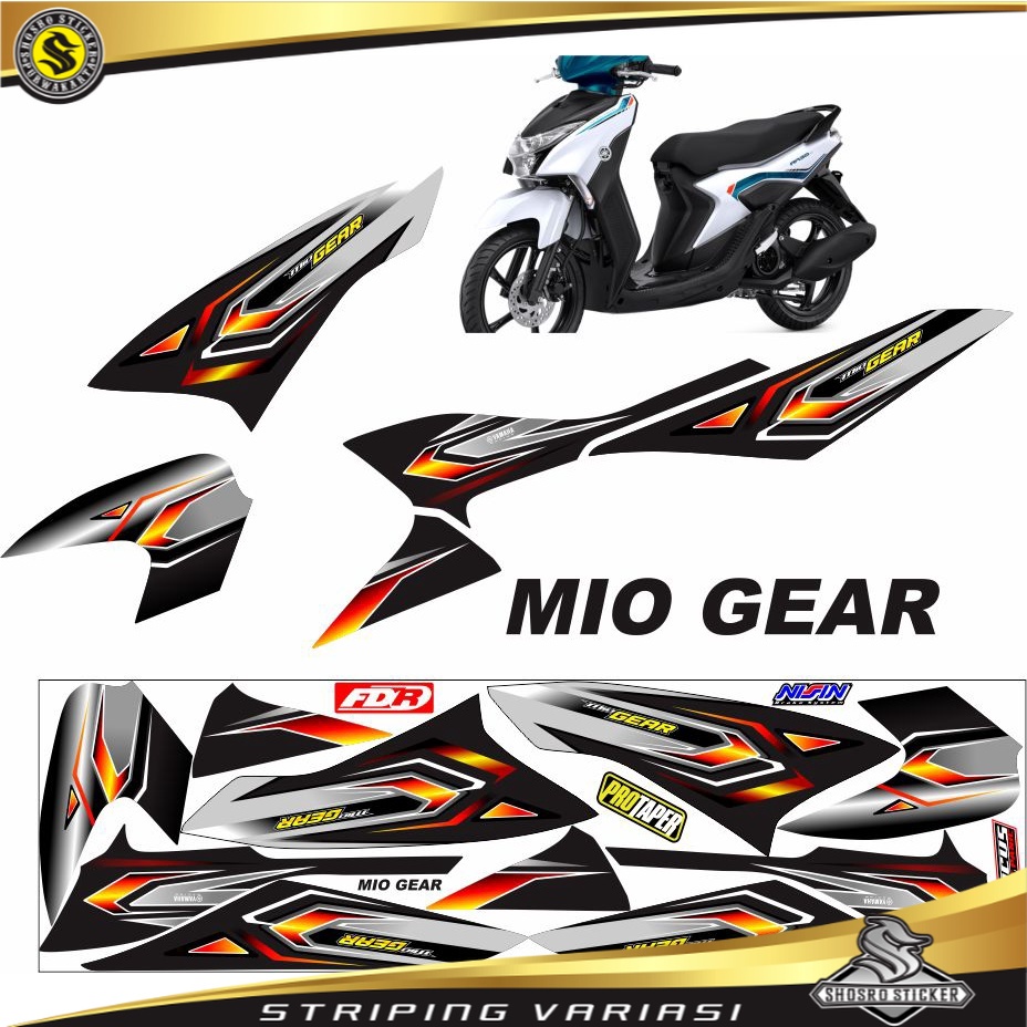 STRIPING STRIPING MIO GEAR VARIATION YAMAHA POLET STICKERS MIO NEW GEAR ...