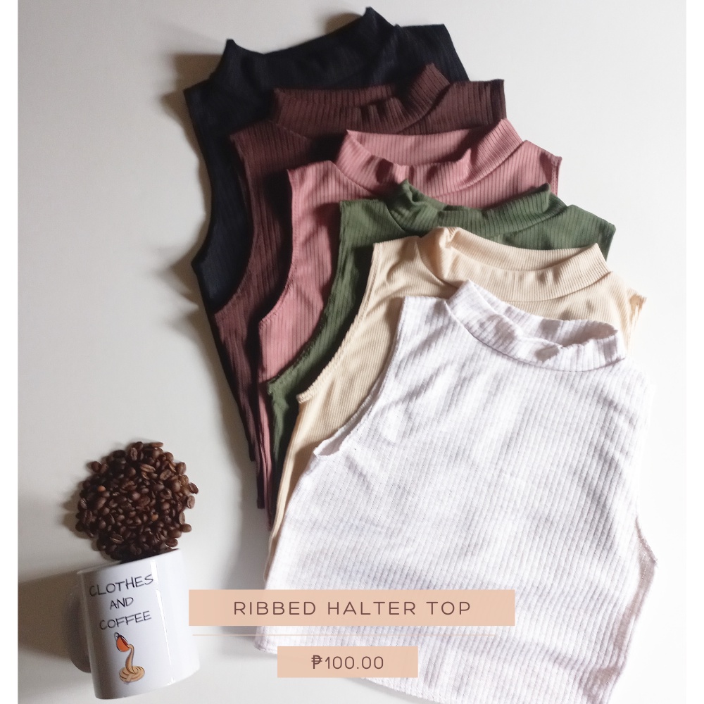 CNCPh Ribbed Sando Top | Cropped | Petite | Stretchy Body Fit Top ...