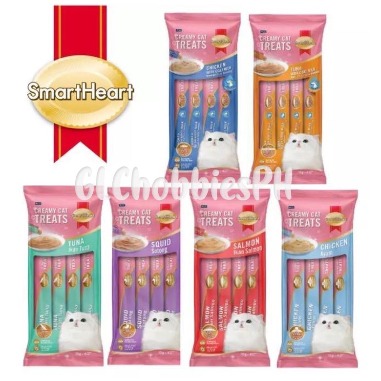 SMARTHEART Creamy Cat Treats CatFood Cat Food Stick Pouch 15g x4 ...