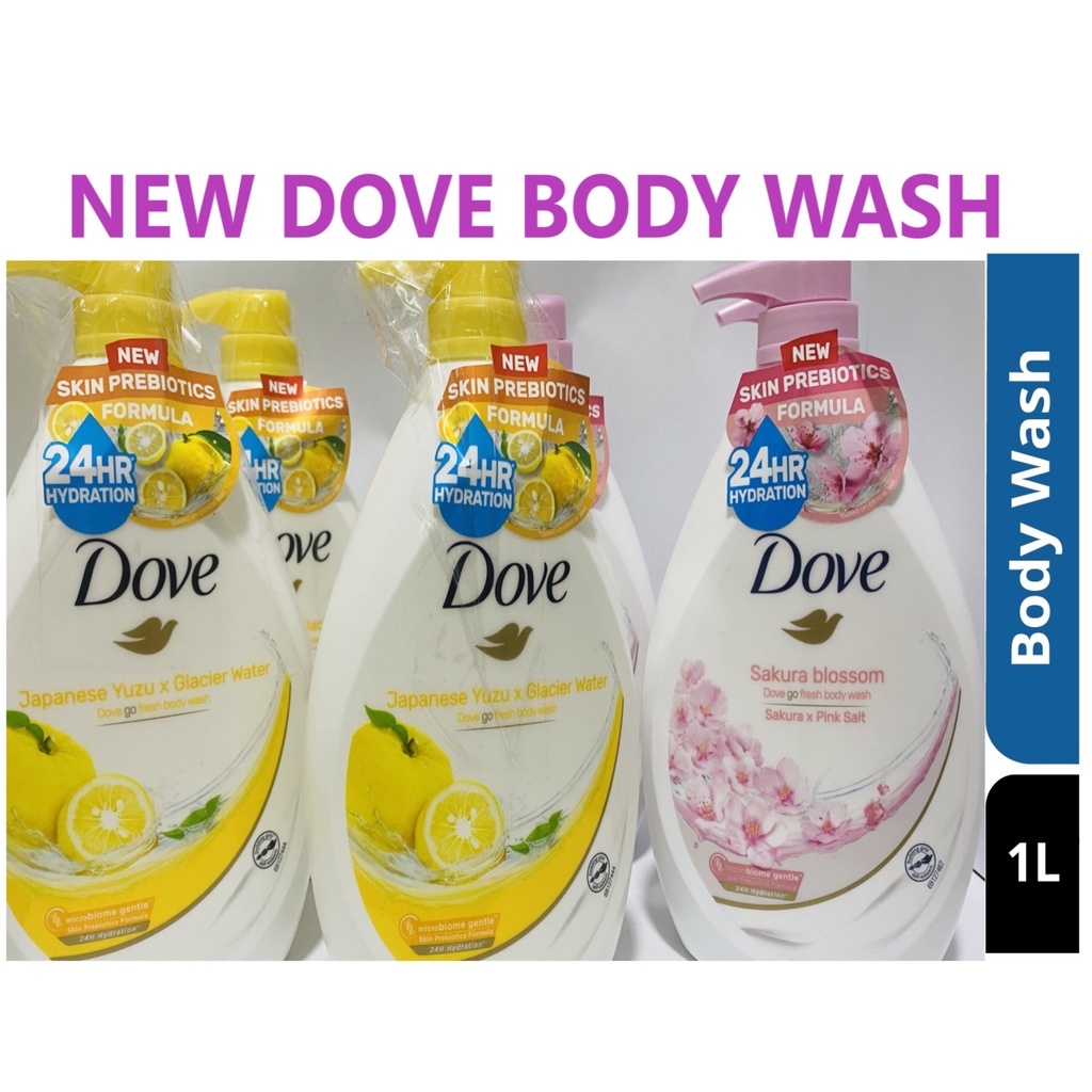 NEW from Dove!Sakura with Pink Salt/ Rose with Aloe Vera 1L.Imported ...