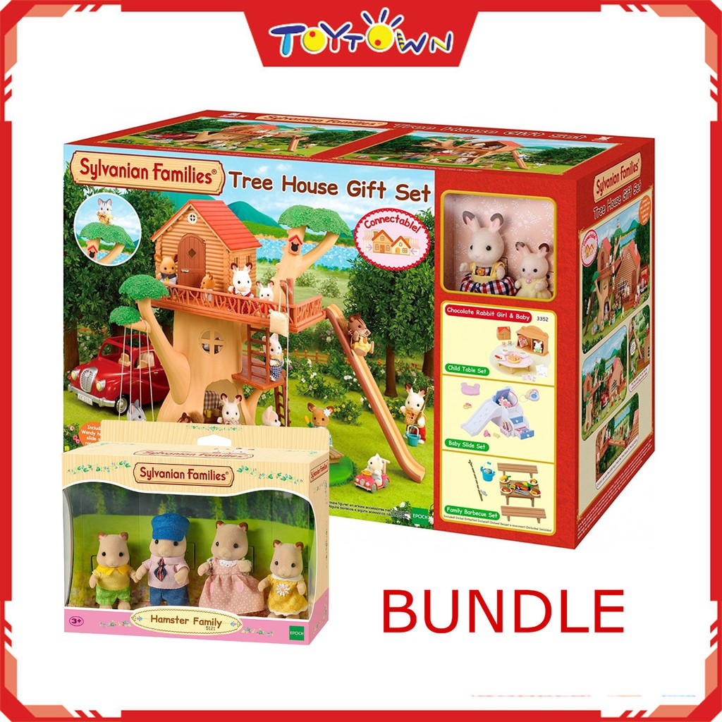 Sylvanian Families-TreeHouse Gift Set And Hamster Family (Bundle ...