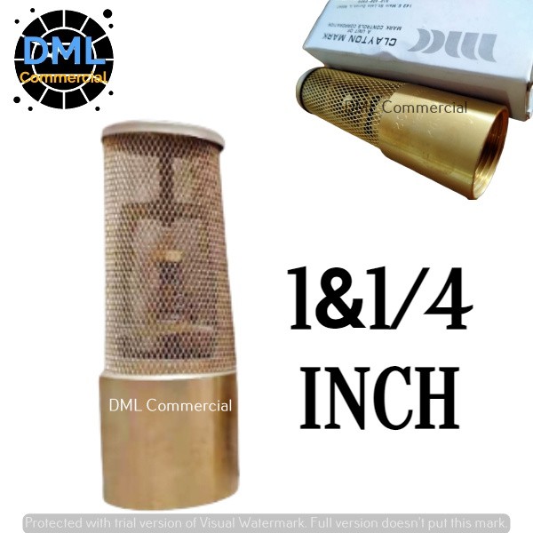 (DML-1209) 1 PC Clayton Mark OR 2B Solid Brass Foot Valve w/ Strainer ...