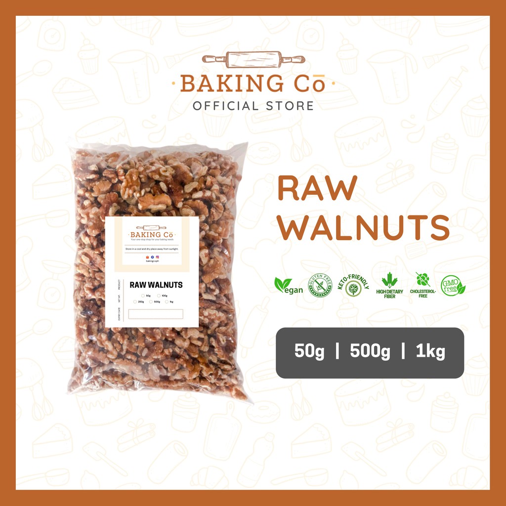 Baking Cō Raw Walnuts - 1kg/500g/250g | Shopee Philippines