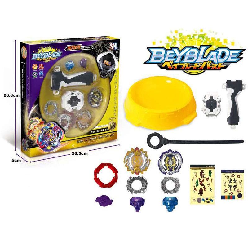 Boxed 2 PCS Beyblade Burst Toys Set With Launcher Stadium Metal ...