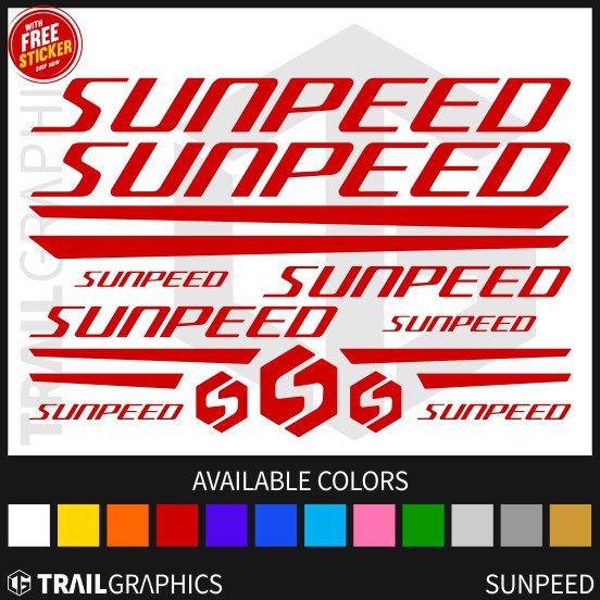 SUNPEED Sticker Decal Vinyl for Mountain Bike / Road Bike / Fixie ...