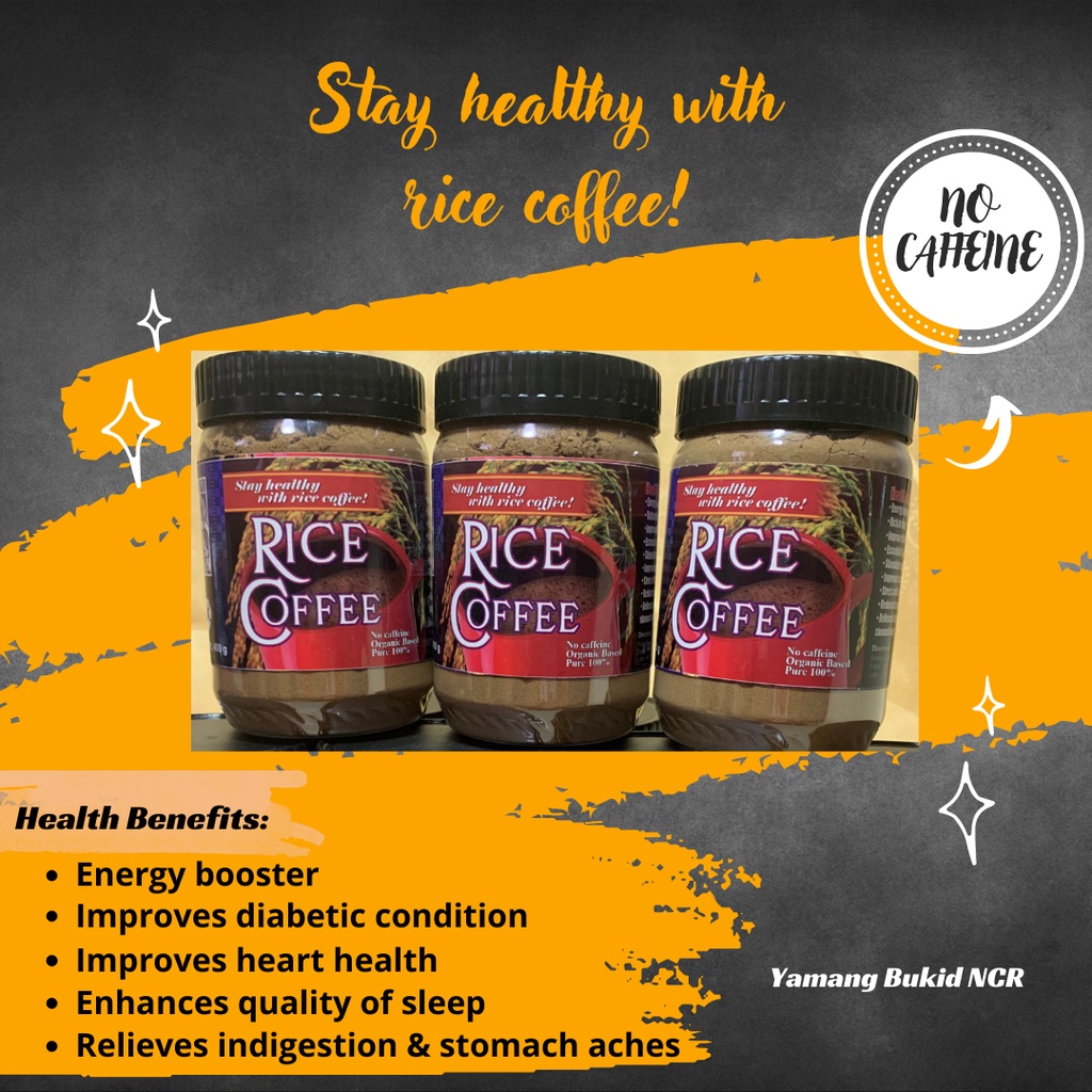 3x400grams ORGANIC 100% ROASTED BROWN RICE COFFEE NO CAFFEINE | Shopee ...