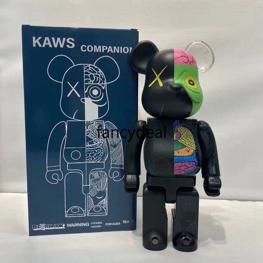 5 Styles Bearbrick 400% Kaws Bear Blocks Half Anatomy Bluetooth Action ...
