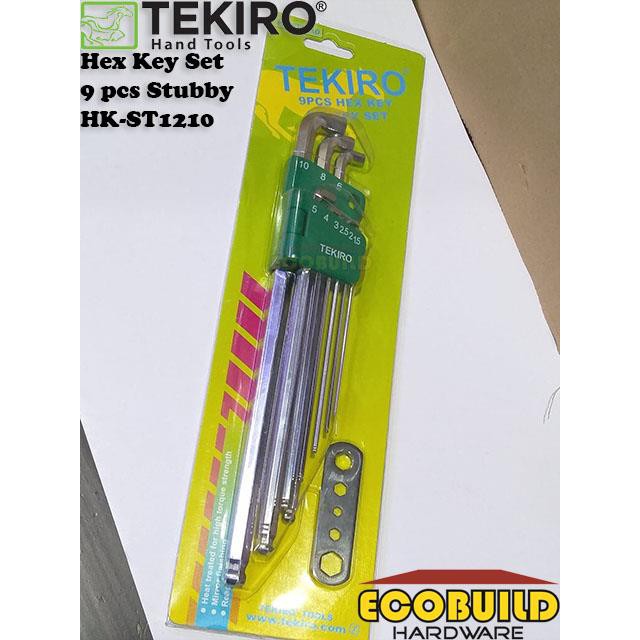TEKIRO 9 pcs Stubby Hex Key Set | Shopee Philippines
