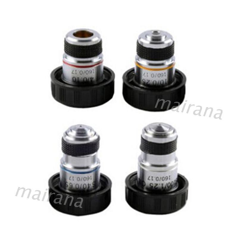 4X 10X 40X 100X Microscope Objective Lens Achromatic Objective ...