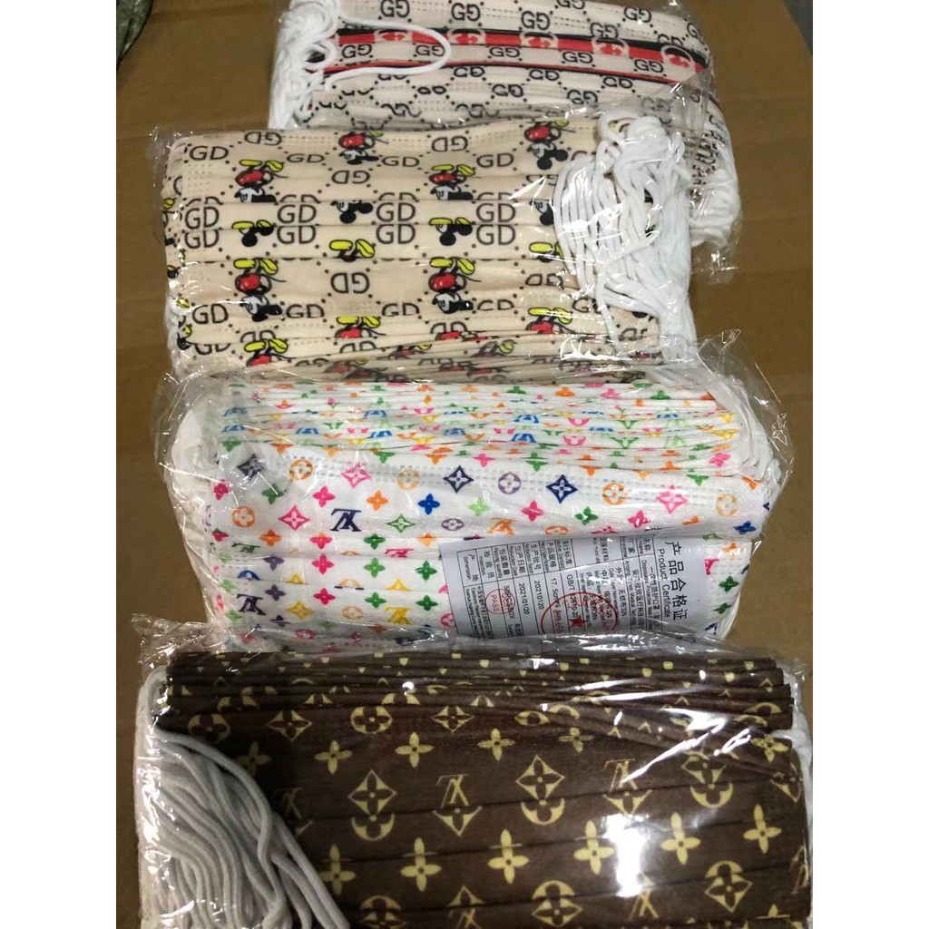 Sanah.H 3-Ply Disposable Face Mask Tik tok colored Facemask 50pcs box ...