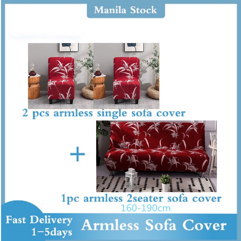 （3pcs）3in1 Clara Set Cover Armless Sofa Cover 2 Single and 1 2seater ...