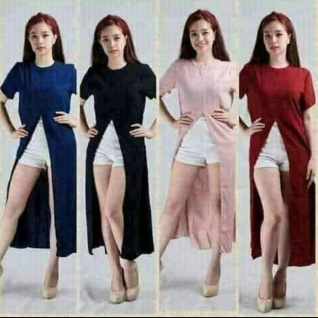 MAXI FRONT SLIT DRESS | Shopee Philippines