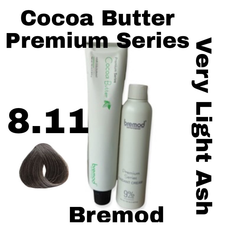 BREMOD PREMIUM SERIES COCOA SERIES HAIR COLOR WITH OXIDIZER (8.11 VERY ...