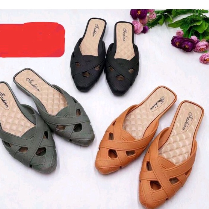 Closed-toe Soft Plastic Women Mules | Shopee Philippines