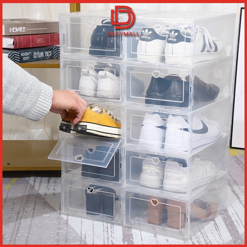 ⭐AVAILABLE⭐ Shoe Box Plastic Drawer Box Storage Box Clamshell Stackable ...