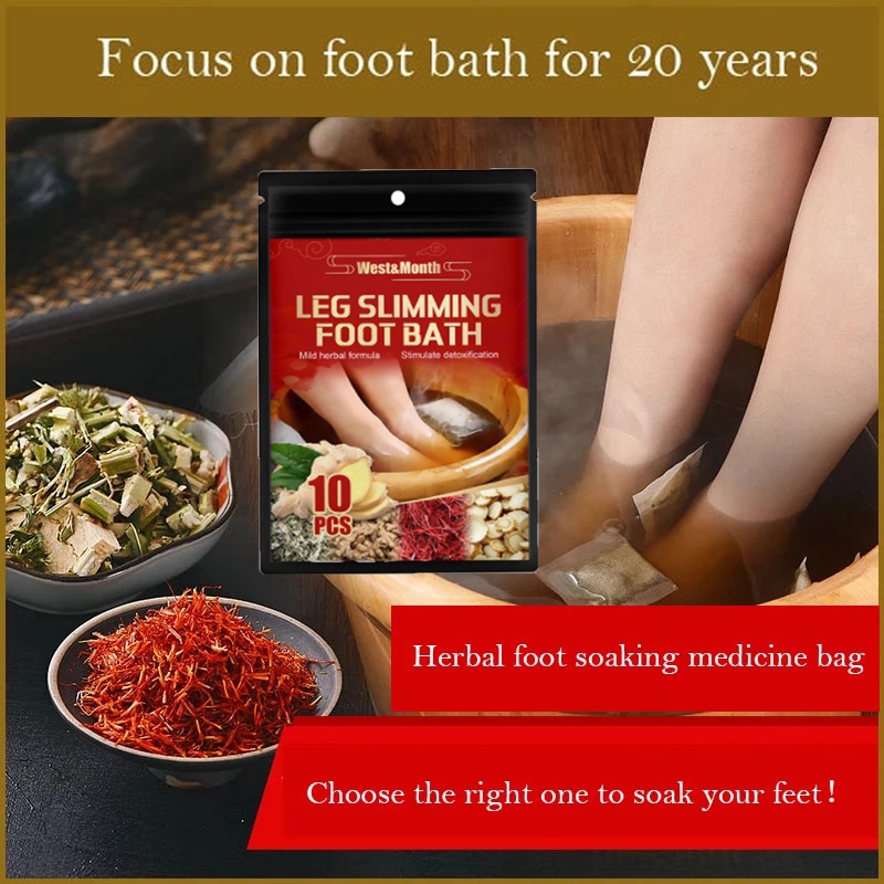10PCS Ginger Foot Soaking Wormwood Foot Bath Powder Bag Relieve fatigue ...