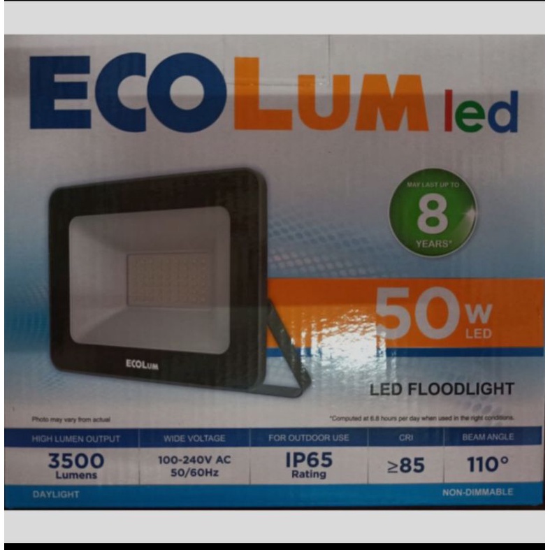Ecolum IP65 LED Floodlight (DAYLIGHT):20w , 30w , 50w , 70w | Shopee ...