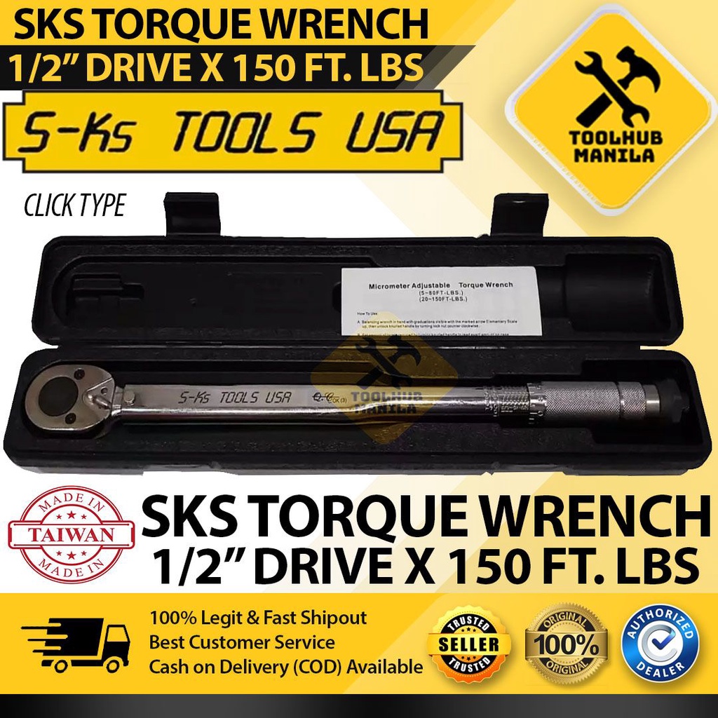 SKs Tools USA TORQUE WRENCH 1/2 Drive 150ft lbs | Shopee Philippines