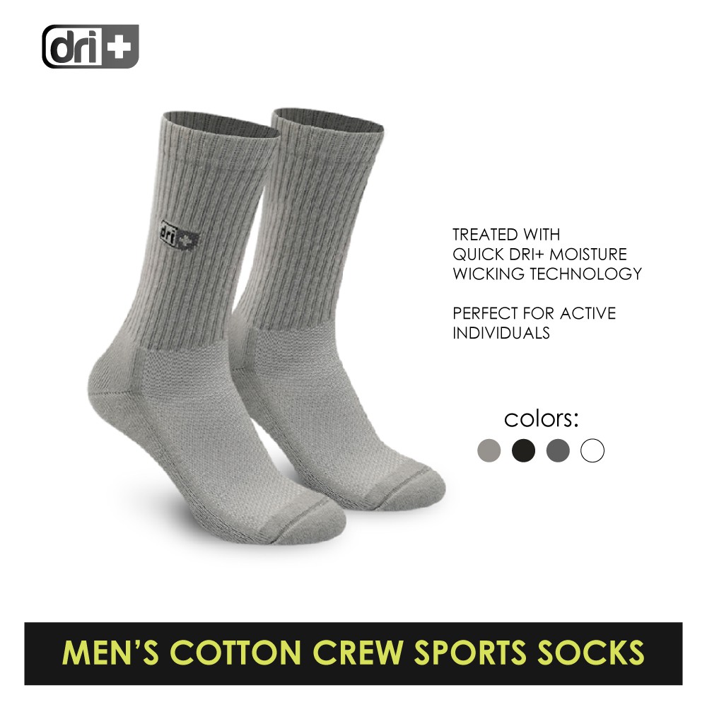 Dri Plus Men's Cotton Extreme Performance Crew Socks 1 pair DMS0401 ...