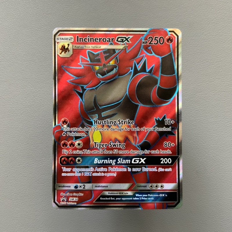 Pokemon TCG Incineroar GX Full Art Promo SM38 2017 Sun & Moon Promos ...
