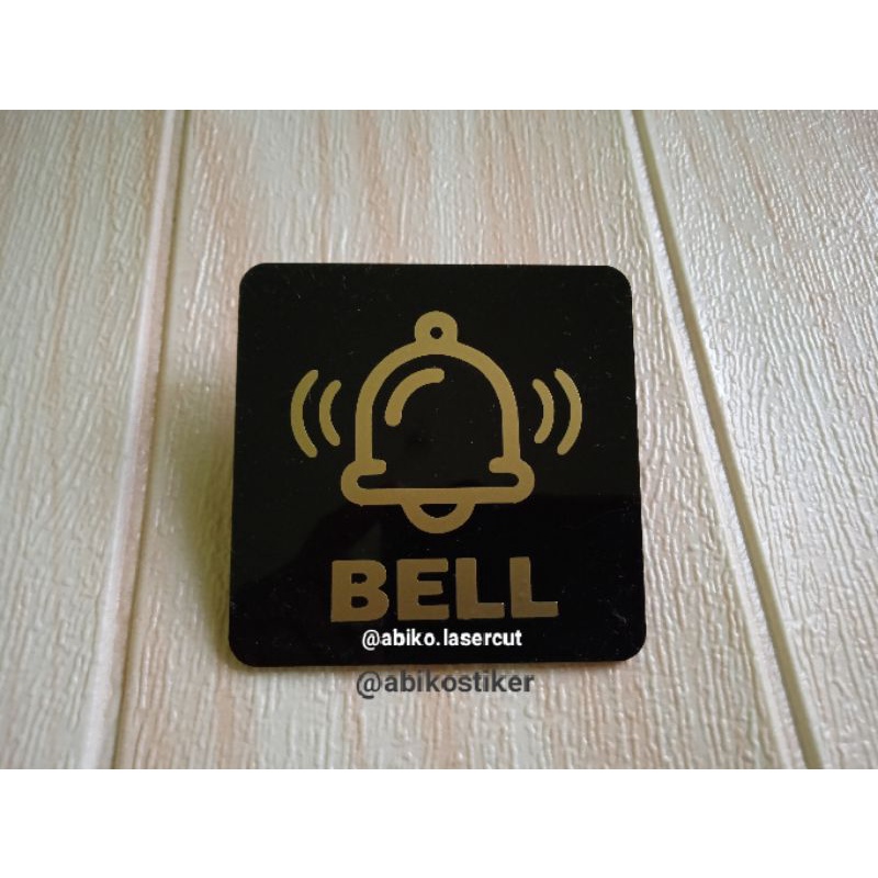 Acrylic Door Sticker Sign - GOLD BELL - Signage Cafe / Home / Resto ...