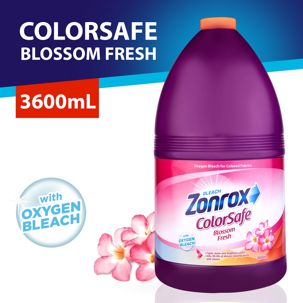 Zonrox ColorSafe Blossom Fresh Bleach (3600 mL) | Shopee Philippines