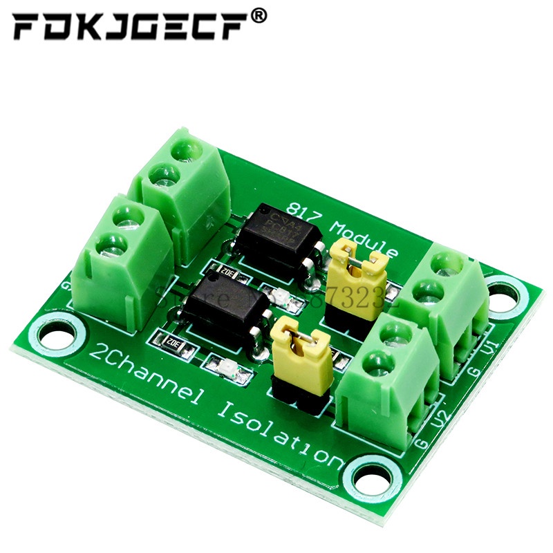 PC817 2Way 2 Channel Optocoupler Isolation Board Voltage Converter Adapter Module 3.6-30V Driver ...