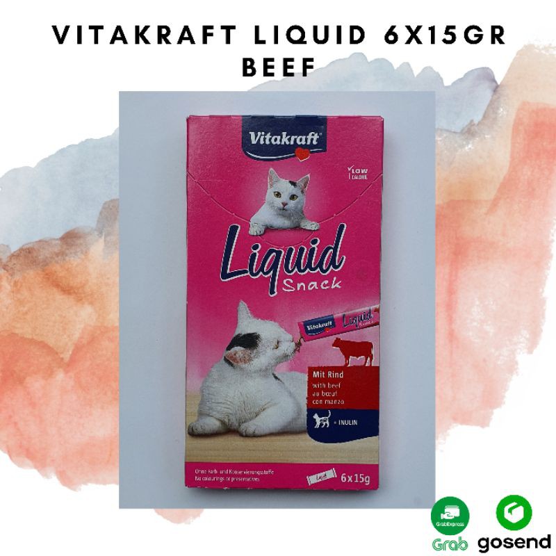 Petshop Bandung || Vitakraft Liquid Snack Beef 6x 15gr - Liquid Cat ...