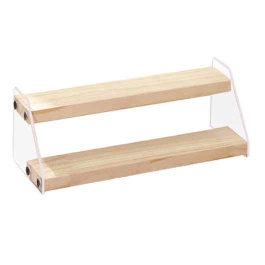 2-7 tier Acrylic Wooden Display Rack / Riser Wood Figure Stand Perfume ...
