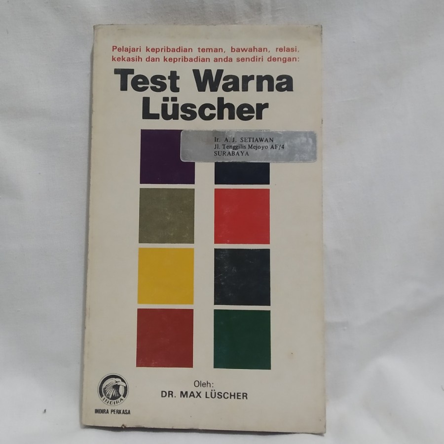 Color Test DR MAX LUSCHER Used Books Old books Vintage books Outdoor ...