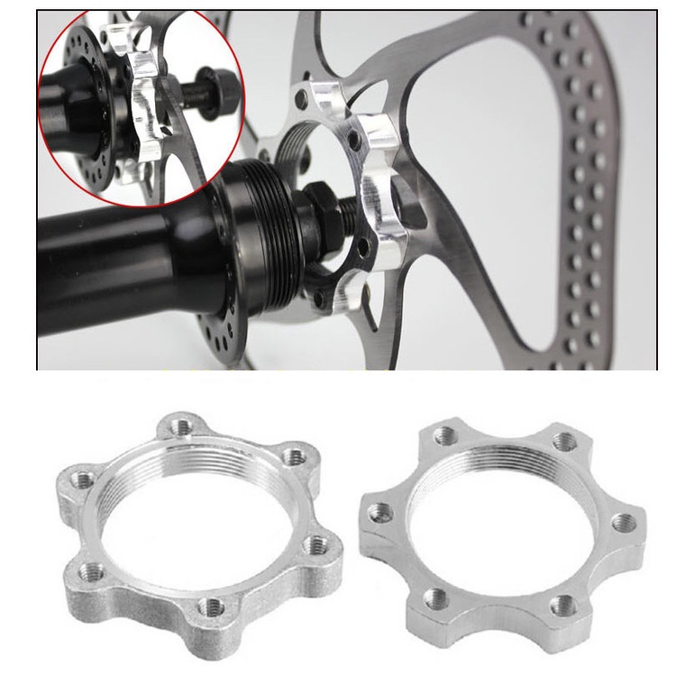 44/48mm Aluminium Alloy MTB Bike Threaded Hubs Disc Brake Rotor Adapter ...