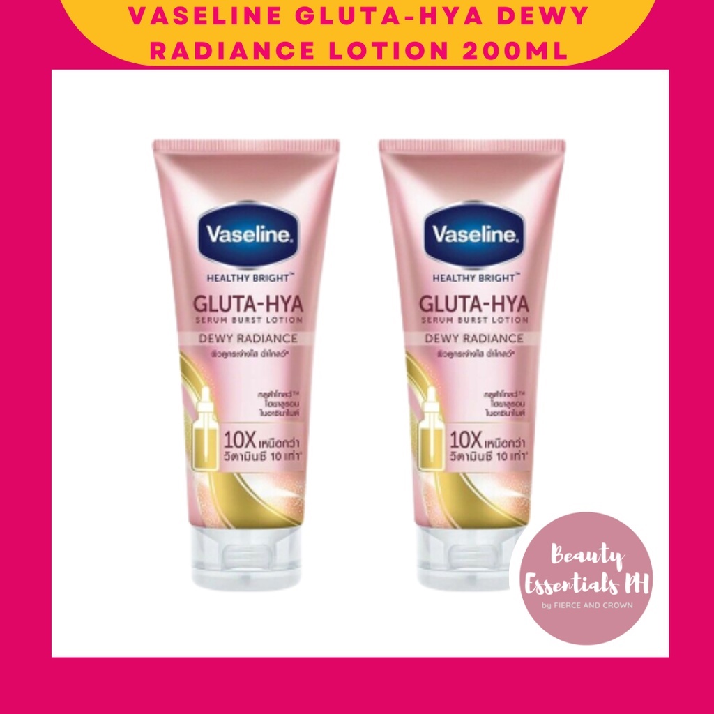 VASELINE GLUTA-HYA DEWY RADIANCE LOTION 200ML | Shopee Philippines
